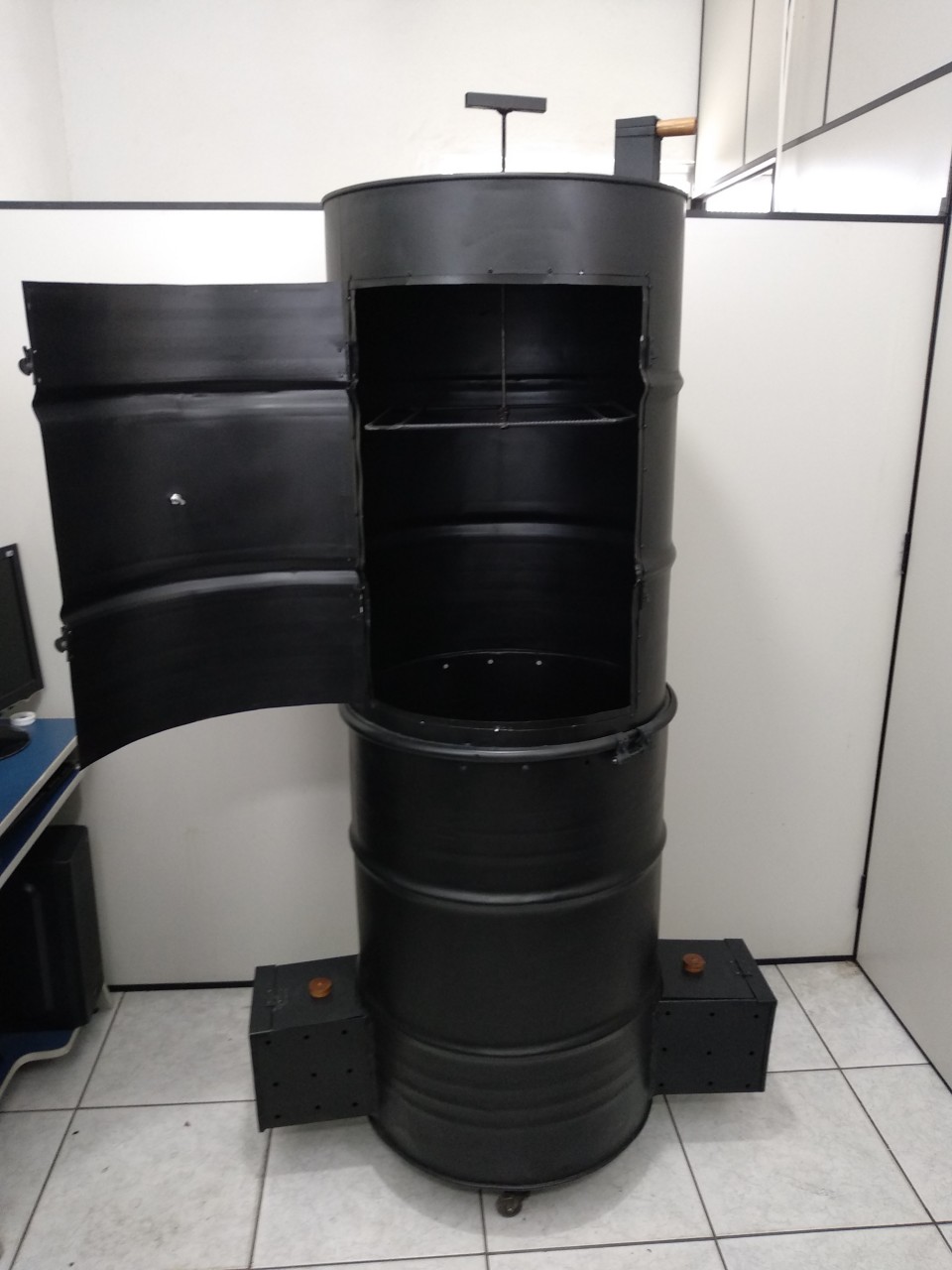 DEFUMADOR Profissional Completo 2 em 1 PIT SMOKER - Tambor Garage ...