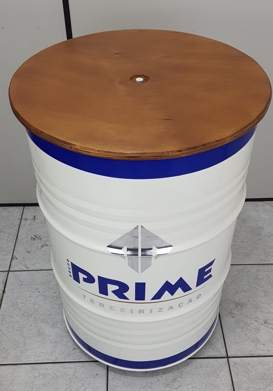 Tambor Metal 200l Bistro com Tampo de Madeira - Tambor Garage (Fonseca ...