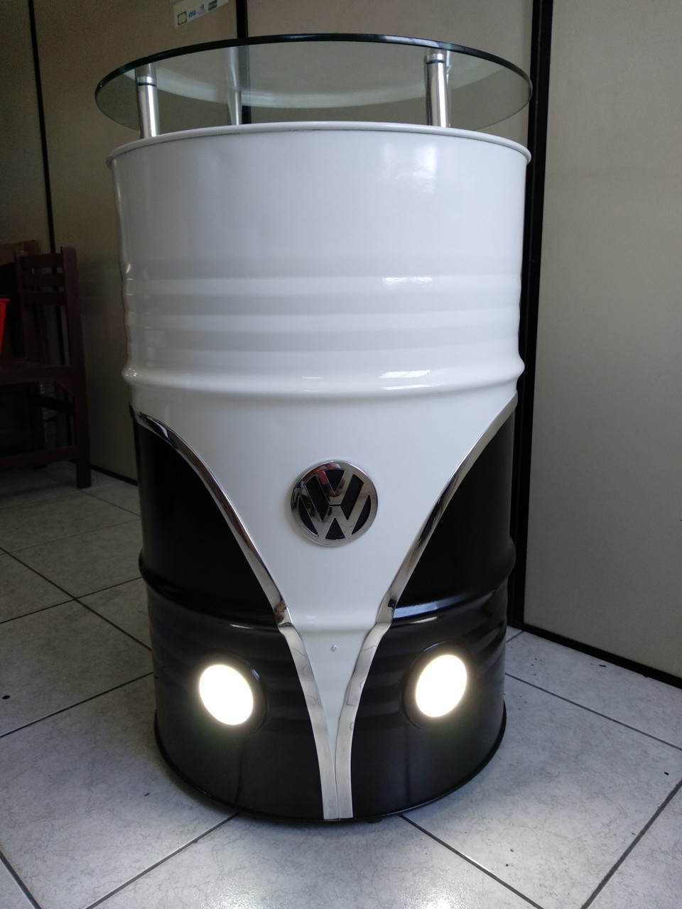 Tambor Metal 200l Kombi c/ Vidro Temperado - Tambor Garage (Fonseca Ind ...