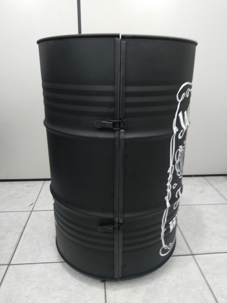 Tambor Metal 200l BAR Armário c/ Abertura 180º Dupla Adesivagem ...