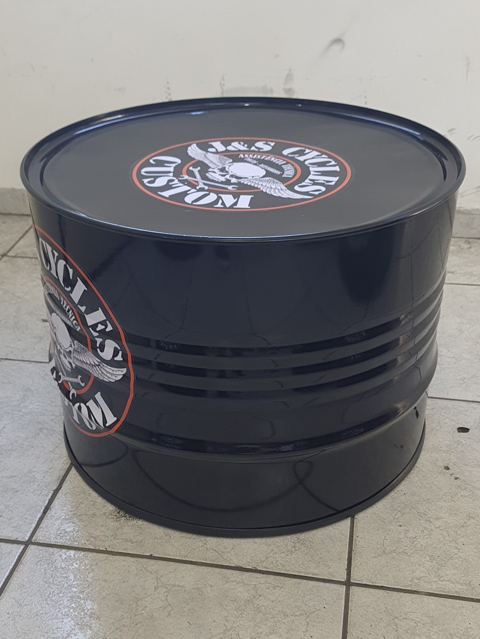Mesa de centro 1/2tambor 200l - Tambor Garage (Fonseca Ind. Com. Ltda)