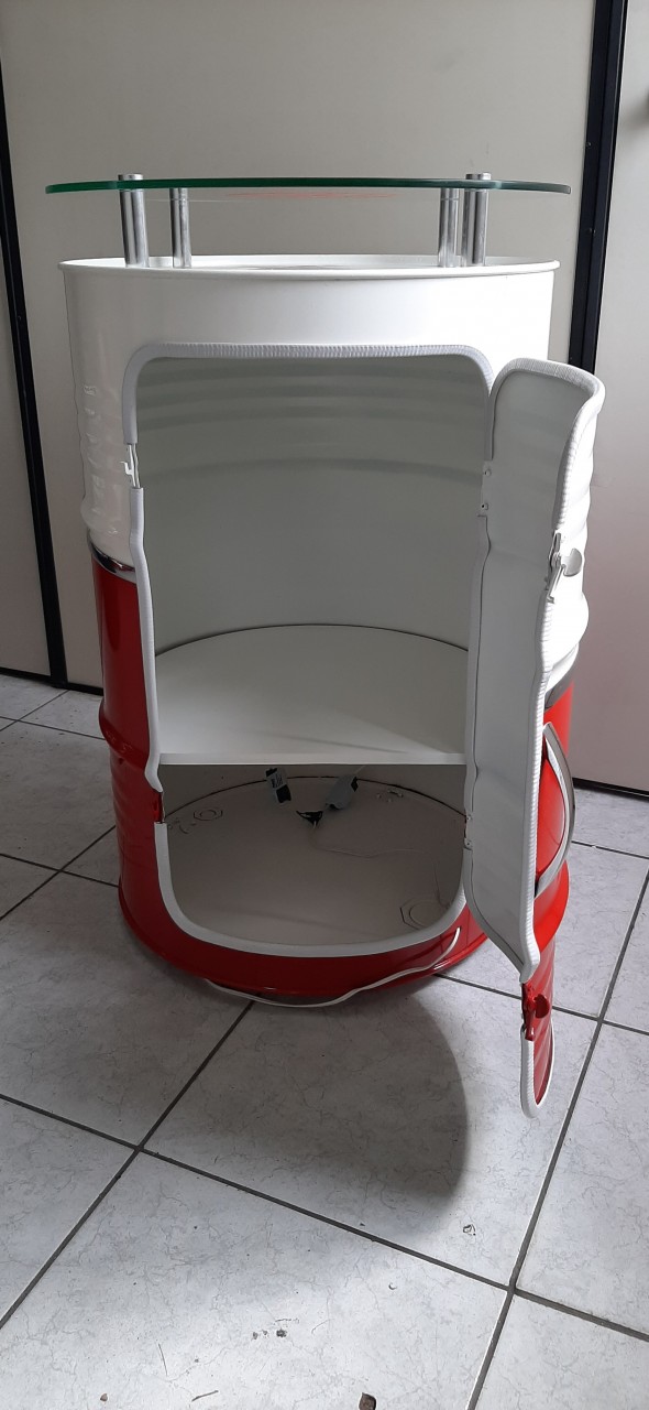 Tambor Metal 200l Kombi c/ Vidro Temperado - Tambor Garage (Fonseca Ind ...