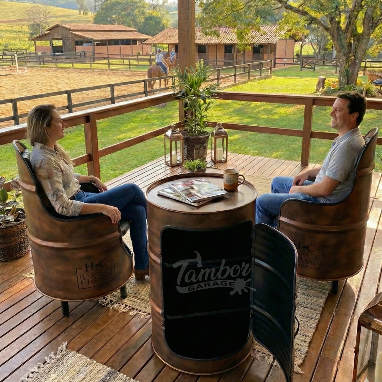 Kit Tambor Bar + Par de Poltronas Personalizadas - Tambor Garage ...