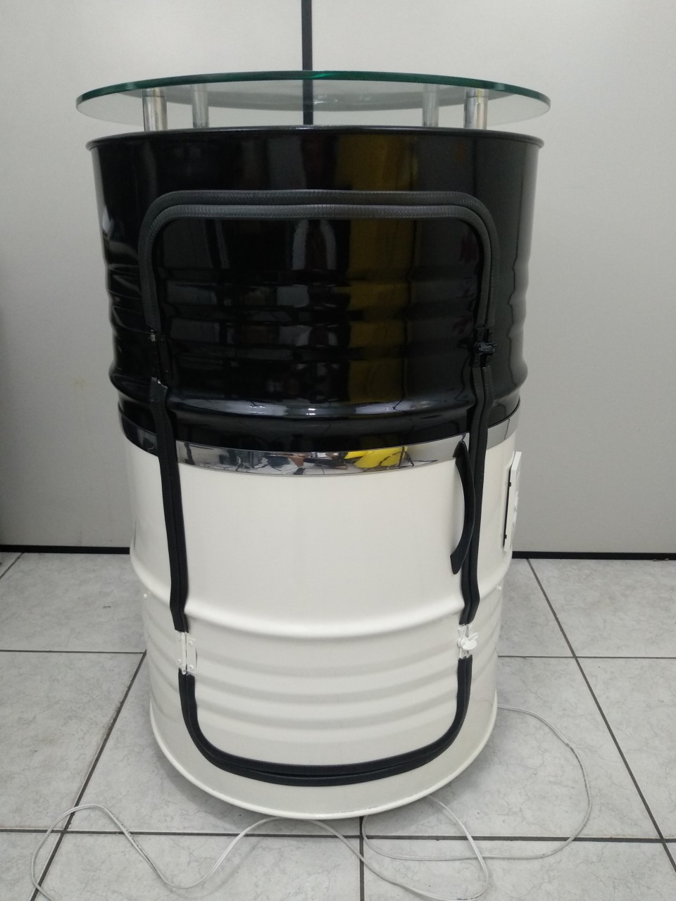 Tambor Metal 200l Kombi c/ Vidro Temperado + Tomadas/USB - Tambor ...
