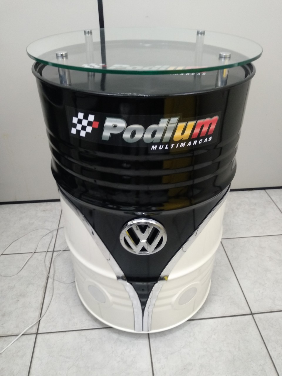 Tambor Metal 200l Kombi c/ Vidro Temperado + Tomadas/USB - Tambor ...