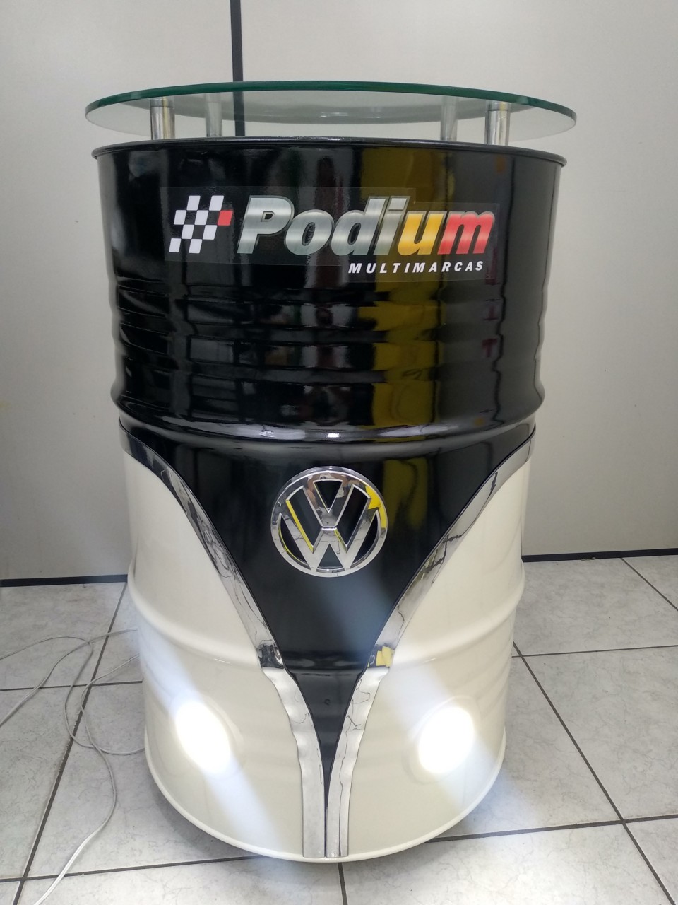 Tambor Metal 200l Kombi c/ Vidro Temperado + Tomadas/USB - Tambor ...